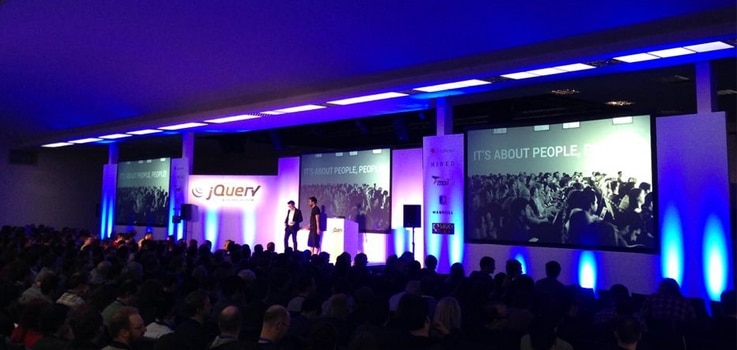 Bespoke Stage Set For jQuery UK 2015 - On Event Production Co